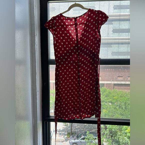 Reformation | Dresses | Reformation Red Polka Dot Mini Summer Dress ...